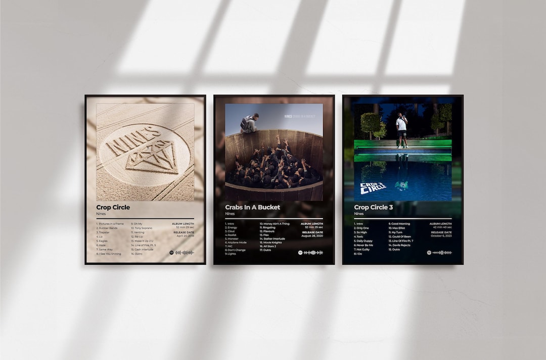 Nines X3 Album Artwork Bundle – Minimal Digital Prints – Modern Music ...