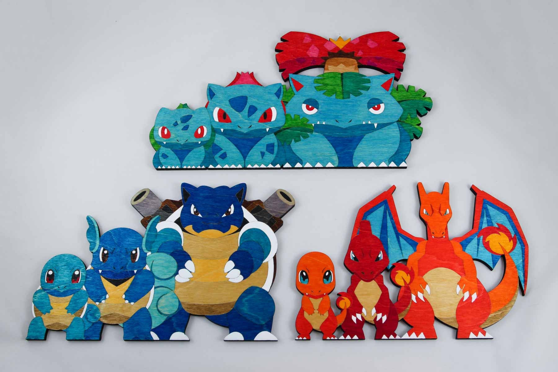 Pokemon Evolution Wooden Laser Cut Wall Art - Etsy