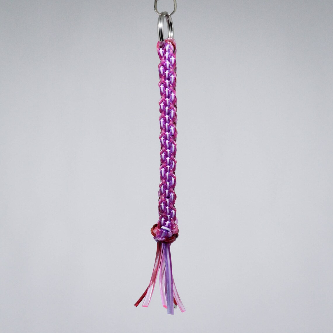 3" Lanyard Keychain - 1x3 Zigzag - Metallic Rainbow Color Shift, Clear ...