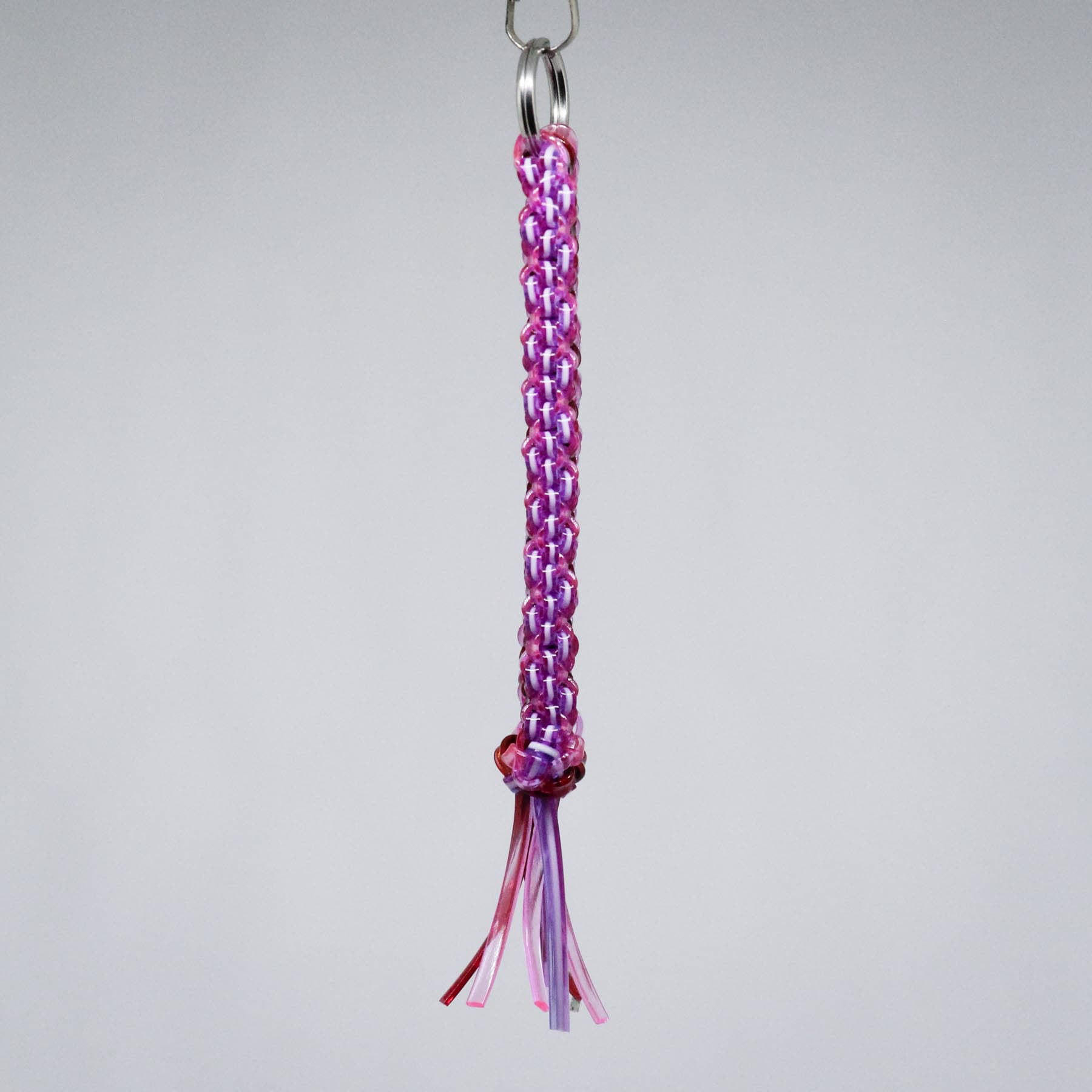 3" Lanyard Keychain - 1x3 Zigzag - Metallic Rainbow Color Shift, Clear ...