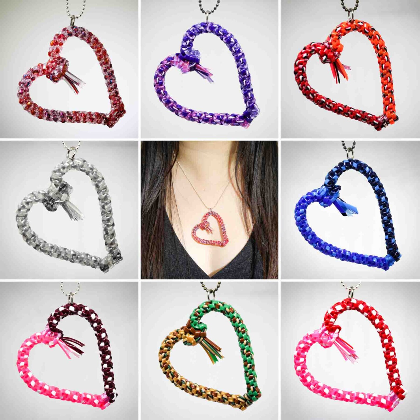 Lanyard Heart Necklace Multiple Colors Perfect Gift for That Special ...