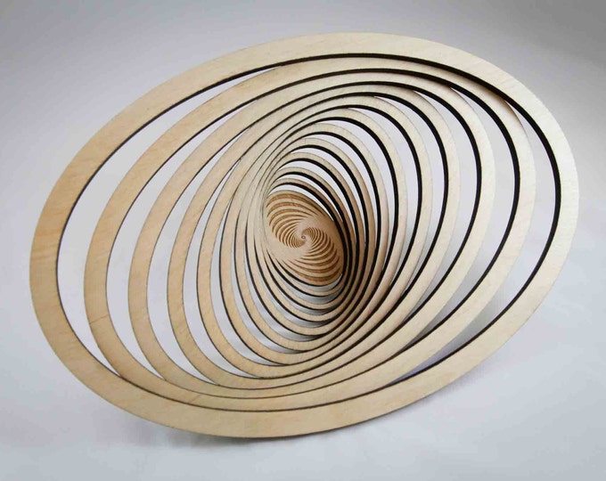 8 X 12 Wooden Twist Bowl Ellipse Design - Etsy