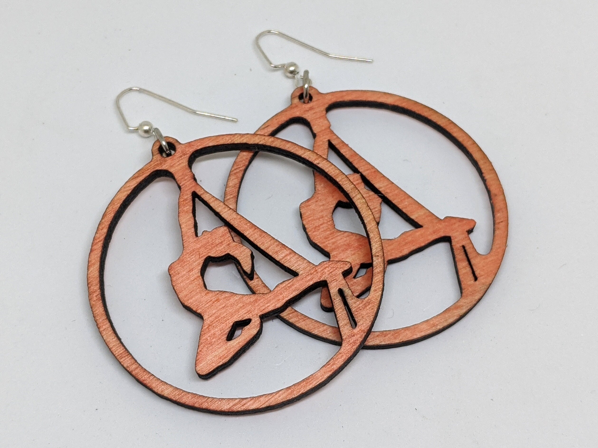 Aerialist Earrings - Laser Cut Wood Jewelry - Various Designs! - Etsy