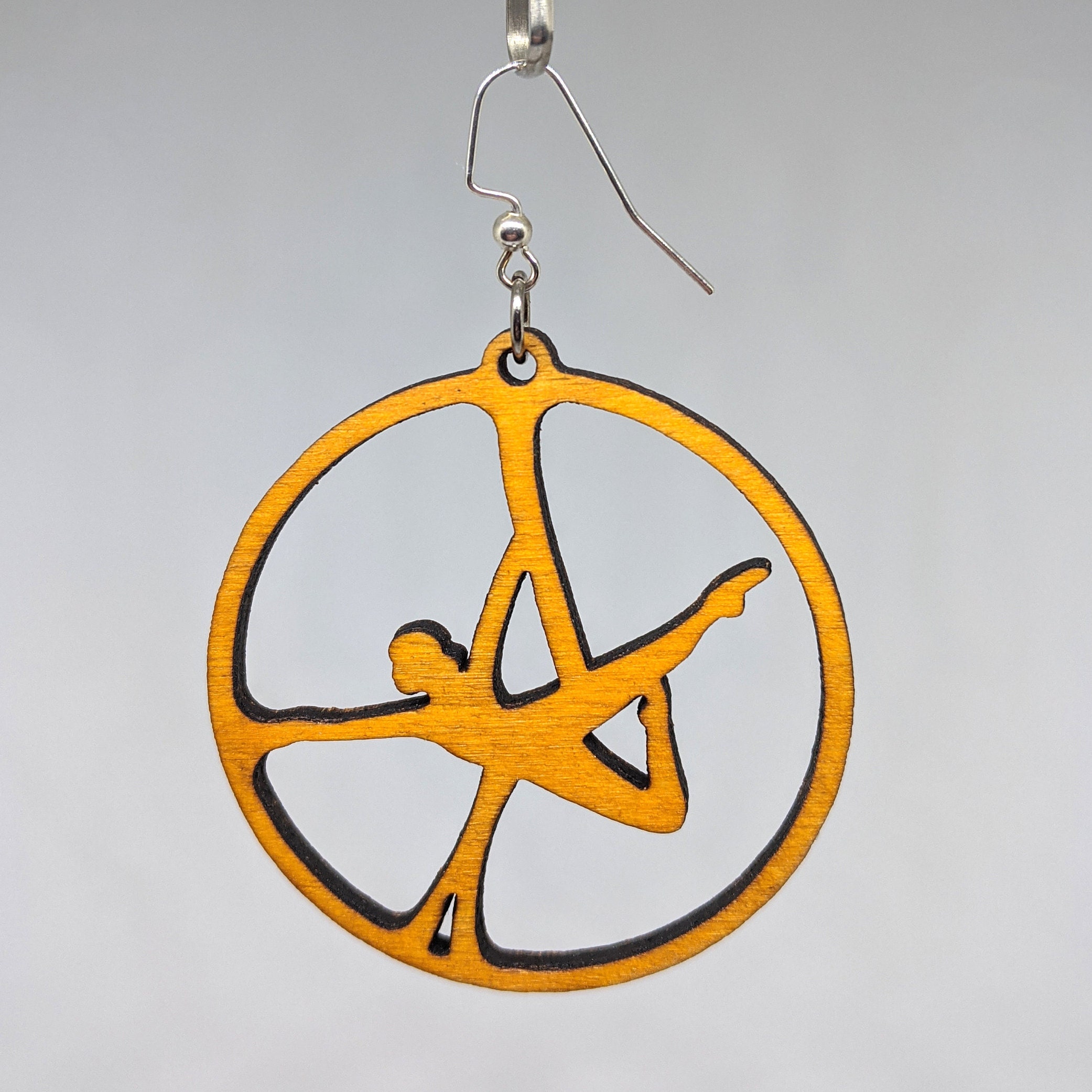 Aerialist Earrings - Laser Cut Wood Jewelry - Various Designs! - Etsy