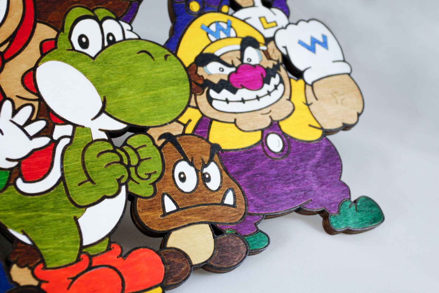 Nintendo Mario & Friends Wooden Laser Cut Wall Art | Etsy