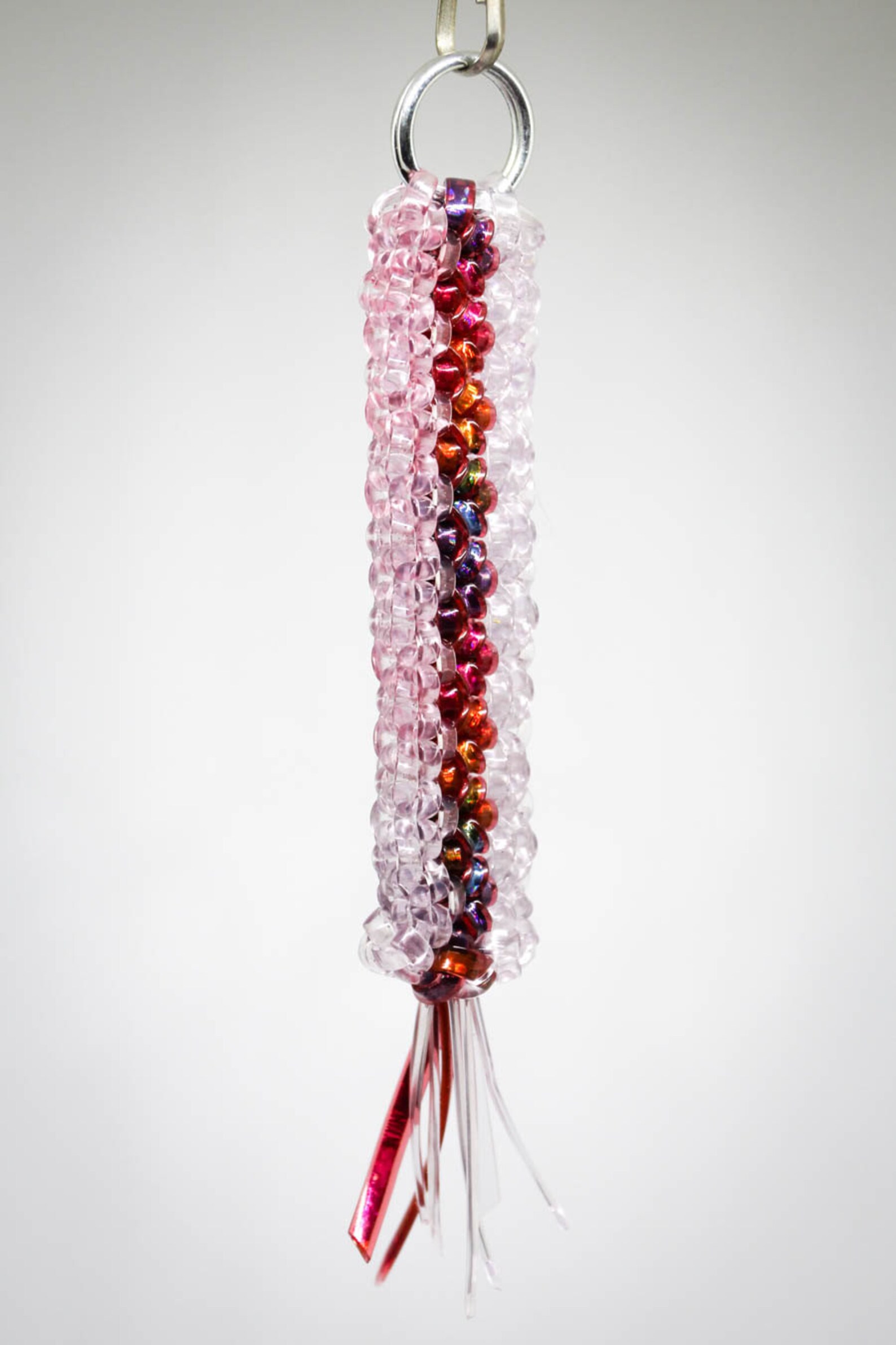 2.5" Lanyard Keychain - 1x3 Zigzag - Metallic Rainbow Color Shift ...