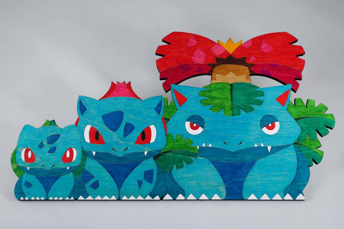 Pokemon Evolution - Wooden Laser Cut Wall Art - Etsy