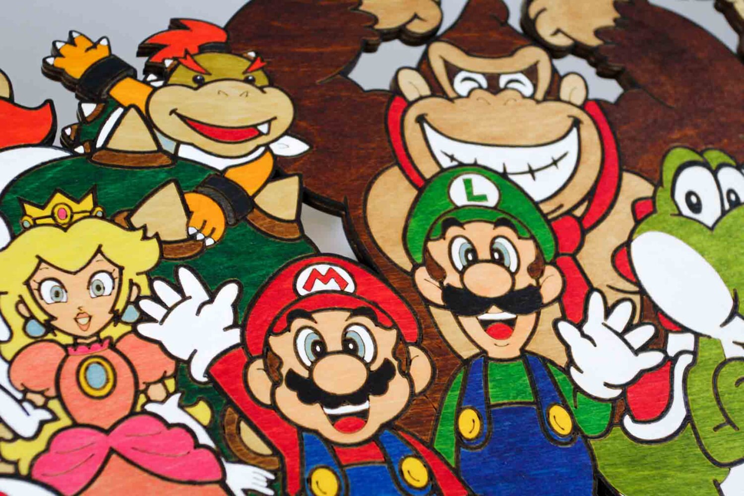 Nintendo Mario & Friends Wooden Laser Cut Wall Art | Etsy
