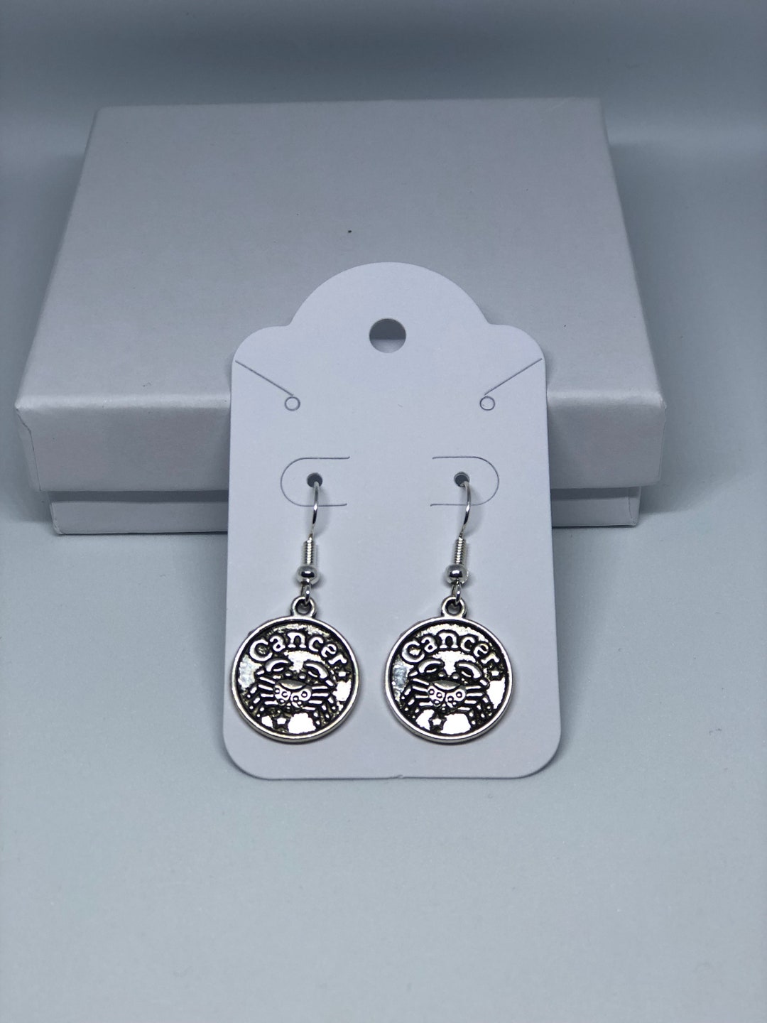 Cancer Zodiac Metal Earrings - Etsy