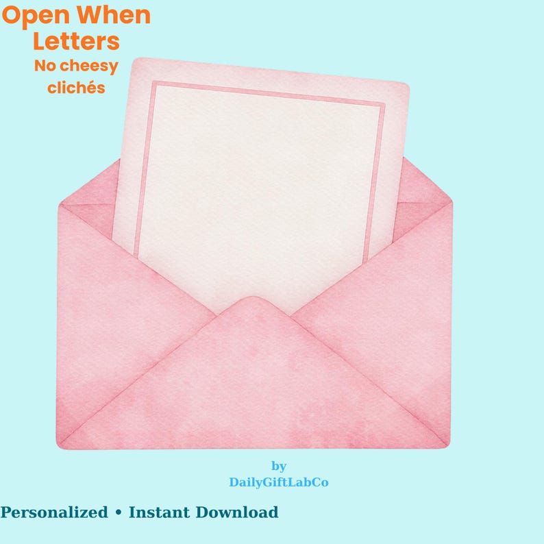 Open When Letters Printable - Personalized Valentine’s Gift - Instant ...