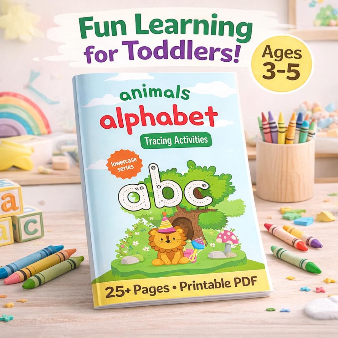 Animals Alphabet Tracing Coloring Book for Toddlers Ages 3-5, ABC ...