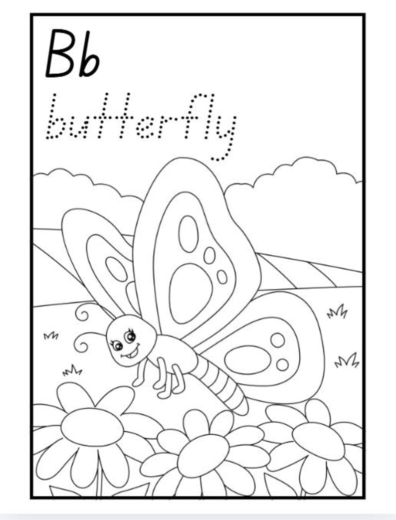 Animals Alphabet Tracing Coloring Book for Toddlers Ages 3-5, ABC ...