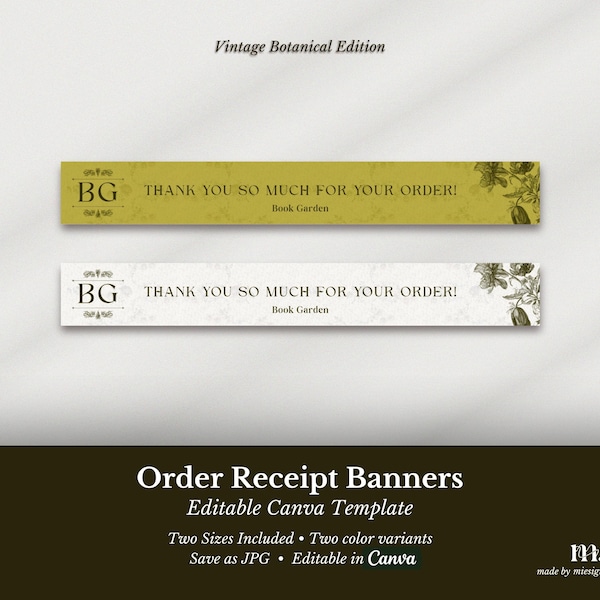 Order Banner Receipt - Etsy