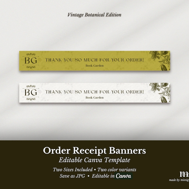 Order Receipt Banner - Etsy