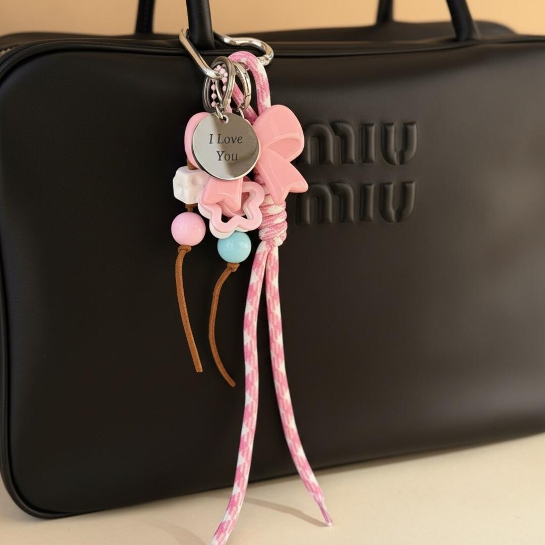 Custom Personalized Bag Charm | Keychain Purse Accessory | Handmade ...