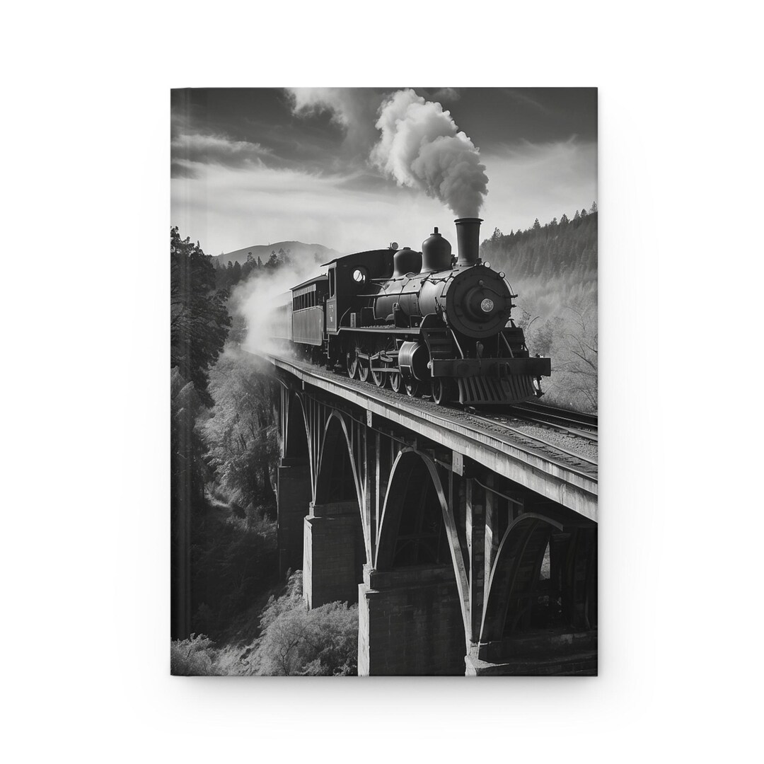Vintage Steam Locomotive Journal | Hardcover Matte Notebook - Etsy