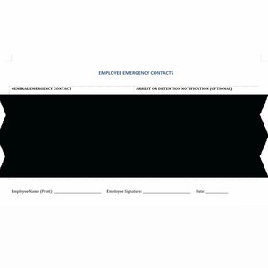 California Employee Emergency Contact Form Template | Arrest or ...