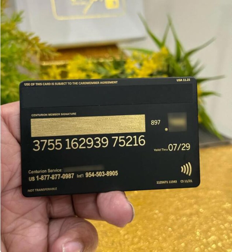 Custom Metal Card – "amex Black Gold" Style, Novelty Design - Etsy
