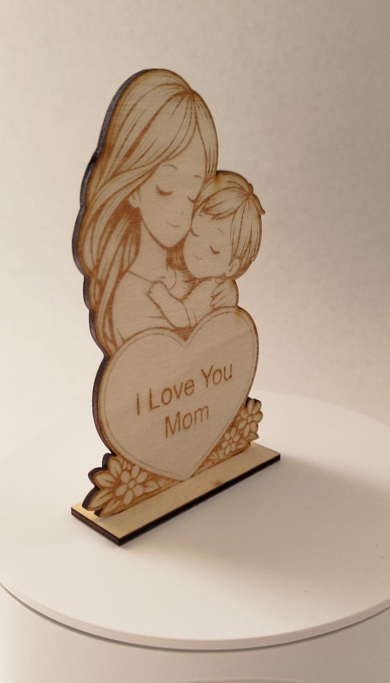 Mother and Son SVG File,gift for Mom,wood Laser Cut File,lightburn File ...