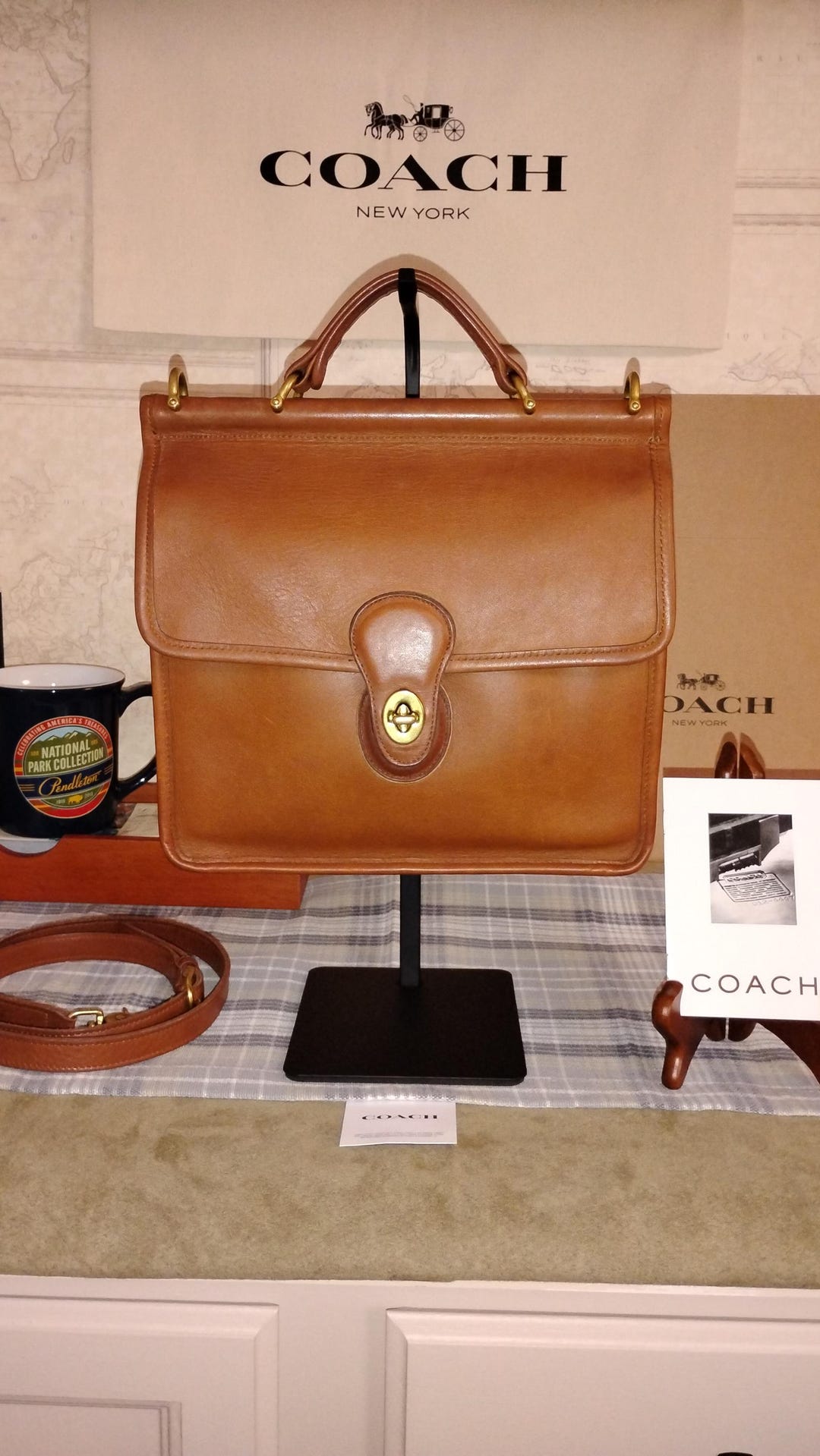 Vintage Coach British Tan Willis Bag - Style 9927 - Etsy