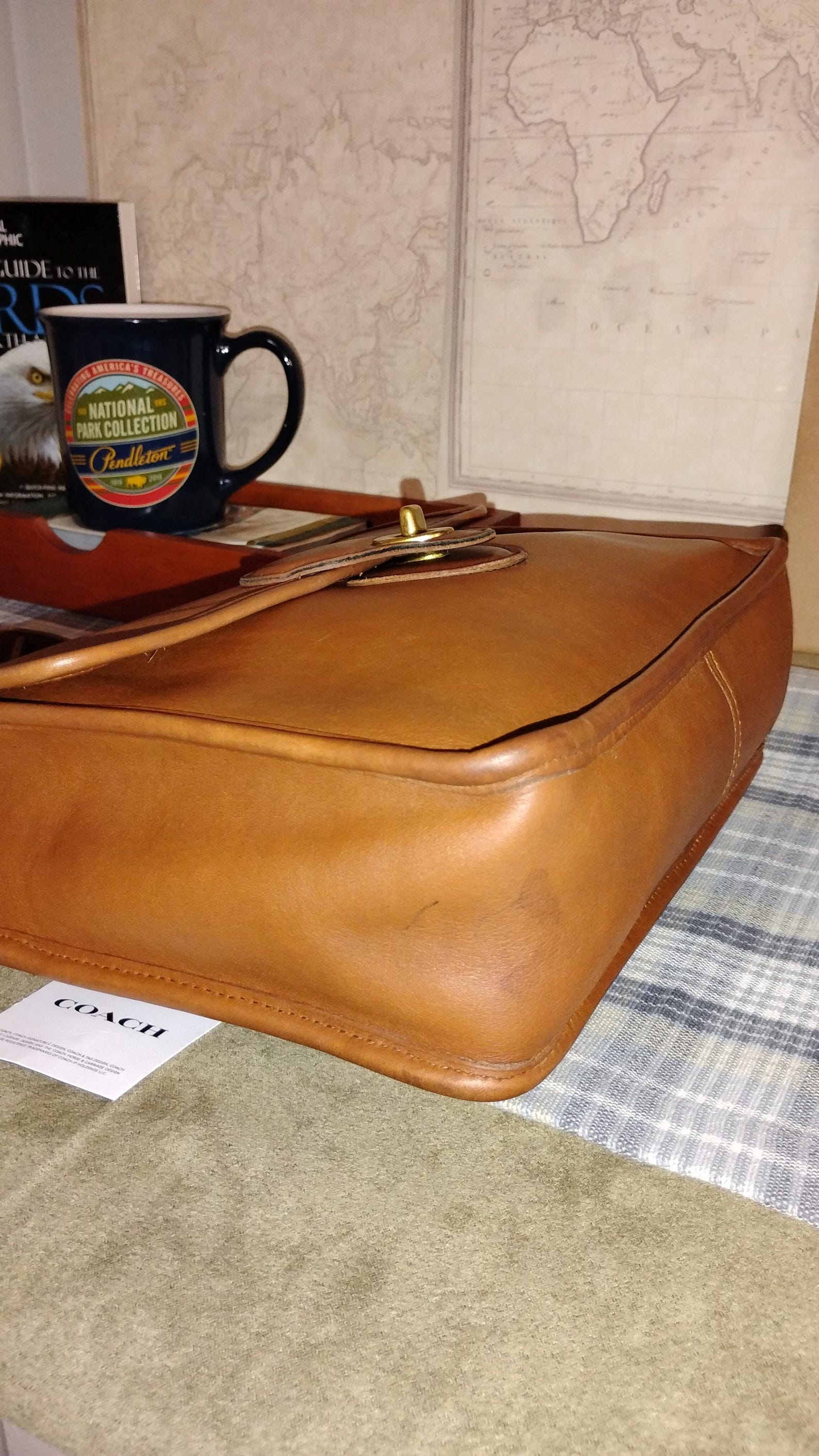 Vintage Coach British Tan Willis Bag - Style 9927 - Etsy