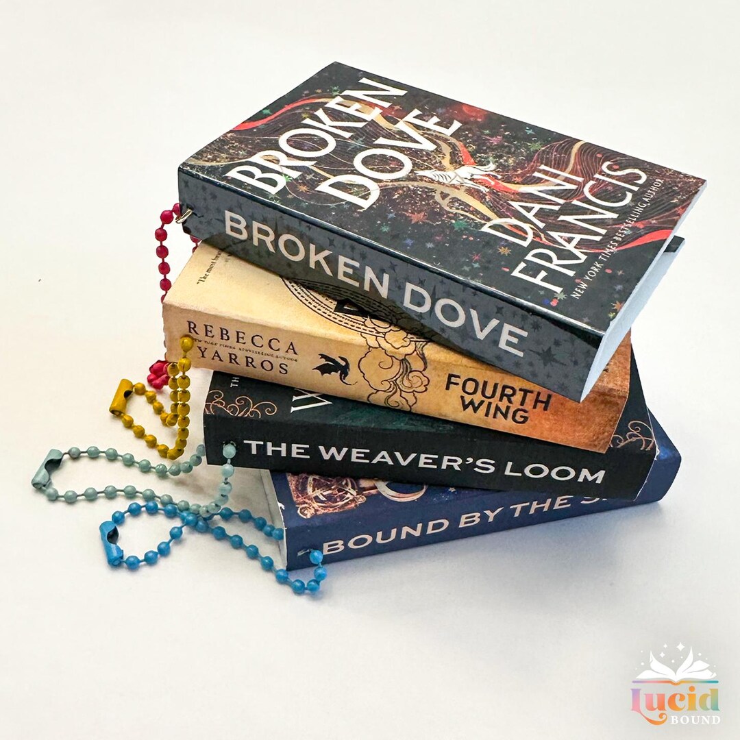 Custom Mini Book Keychain | 3D Printed Bookish Charm | Personalized ...