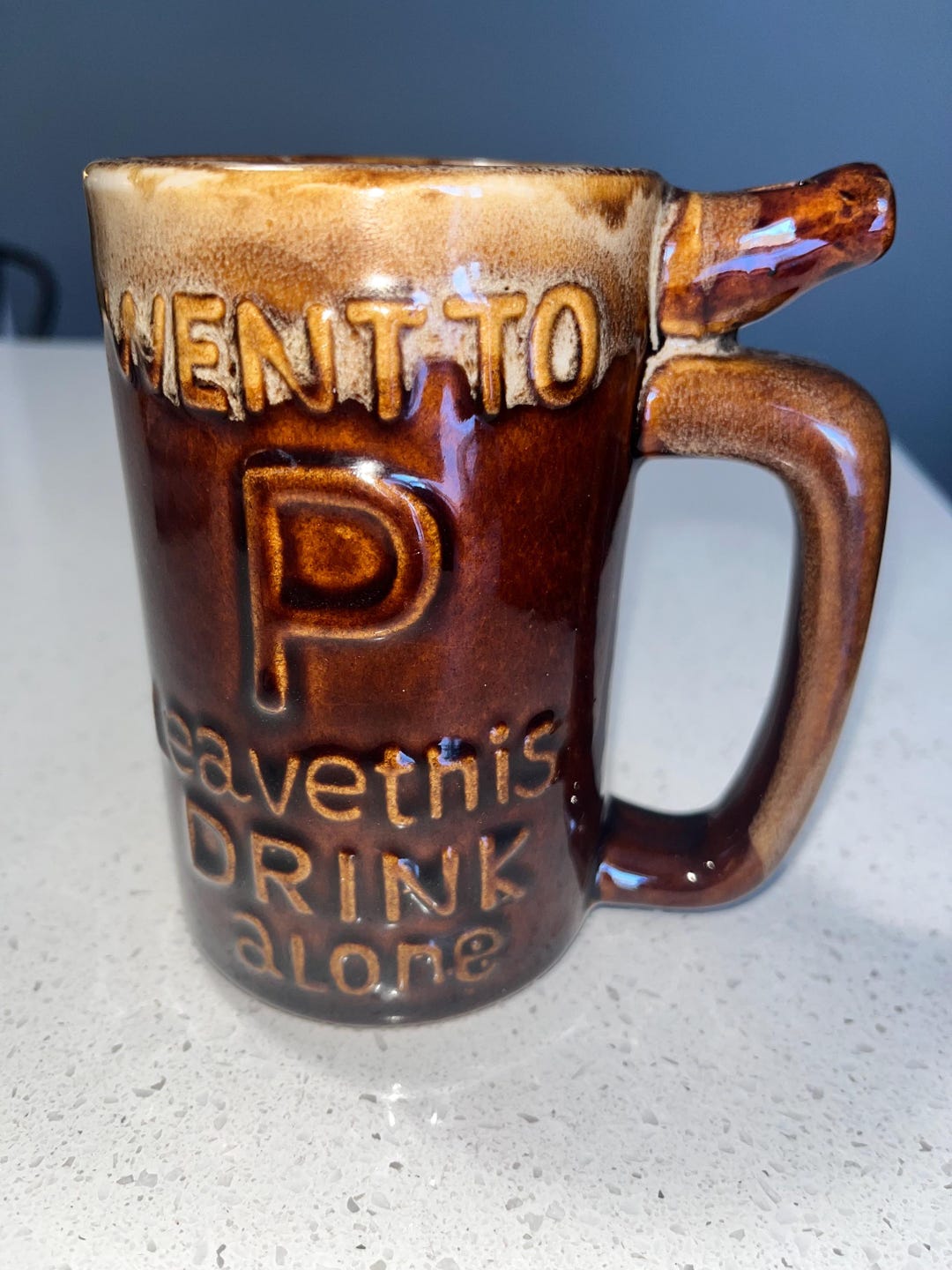 Mid Century Whistle Beer Mug – Novelty Barware, “went to P” - Etsy