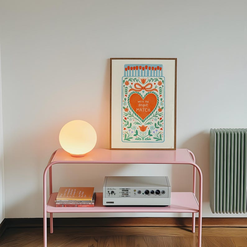 We’re the Perfect Match Print, Whimsical Matchbox Poster - Etsy
