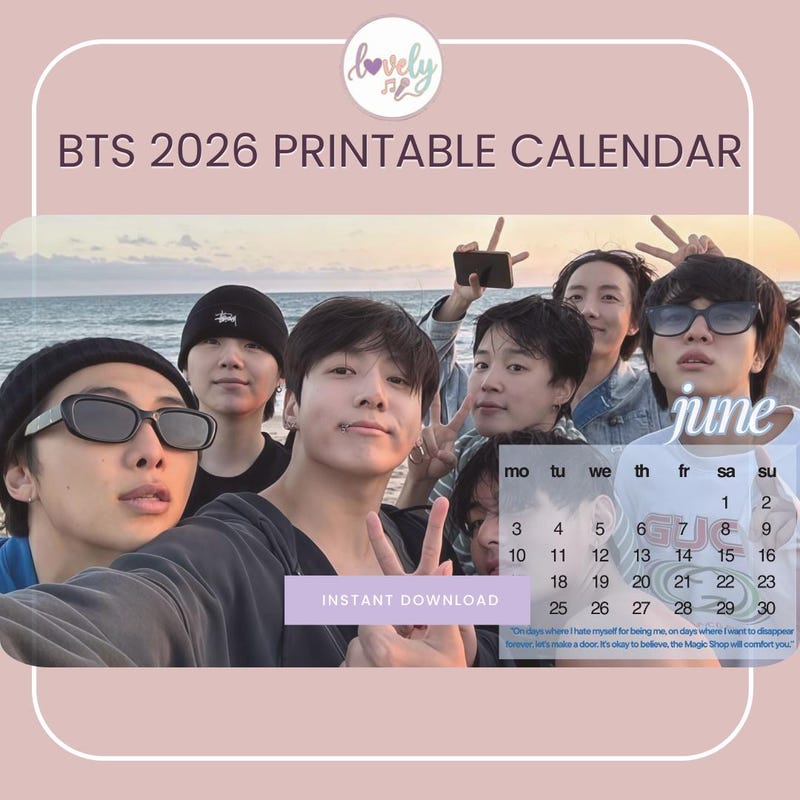2026 Bts Calendar - Etsy
