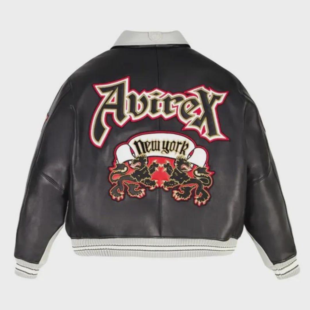 Avirex Bomber Jacket Men | Letterman Quilted Leather Jacket | Baseball ...
