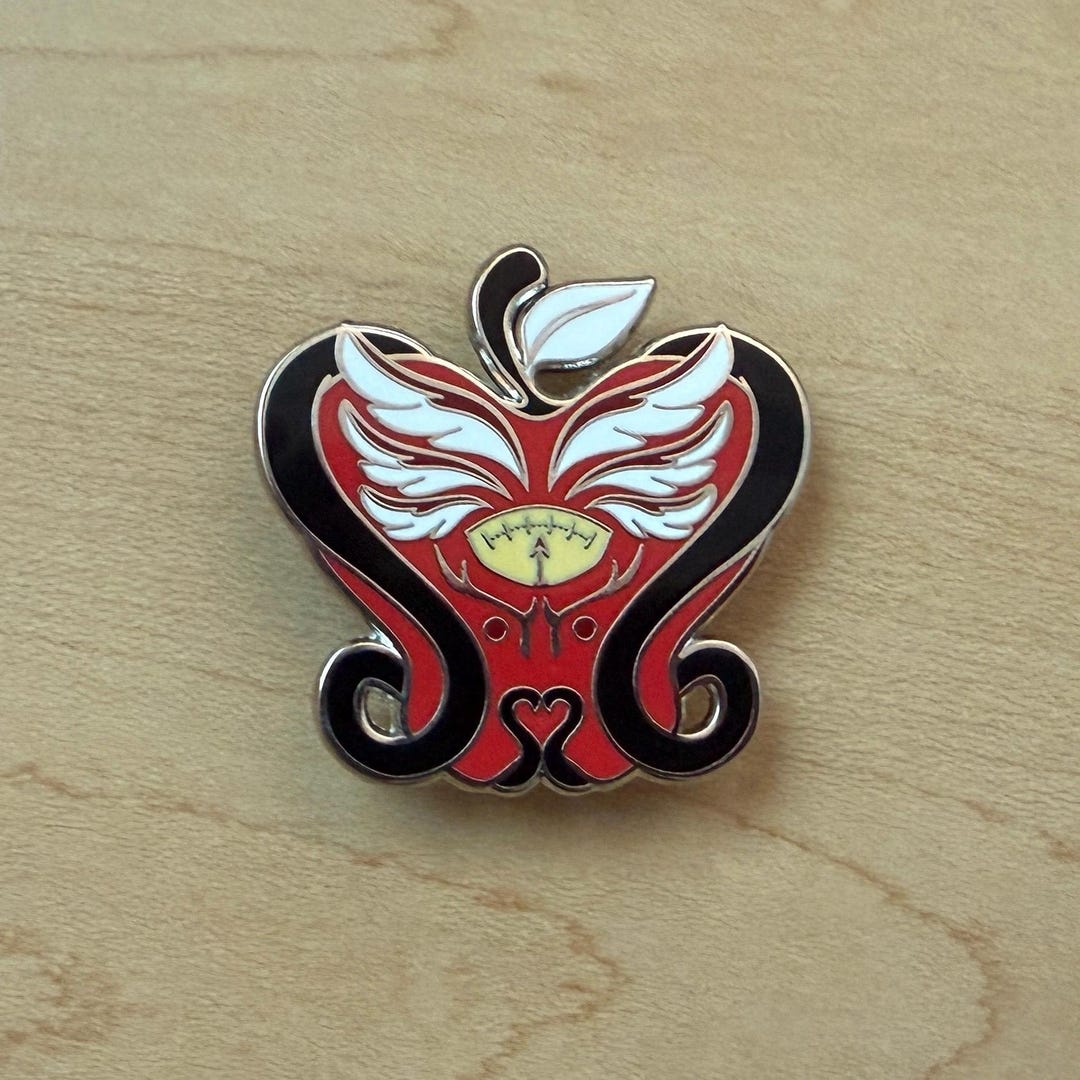 Radioapple Icon Enamel Pin - Limited Edition of 50 - Hazbin Hotel ...