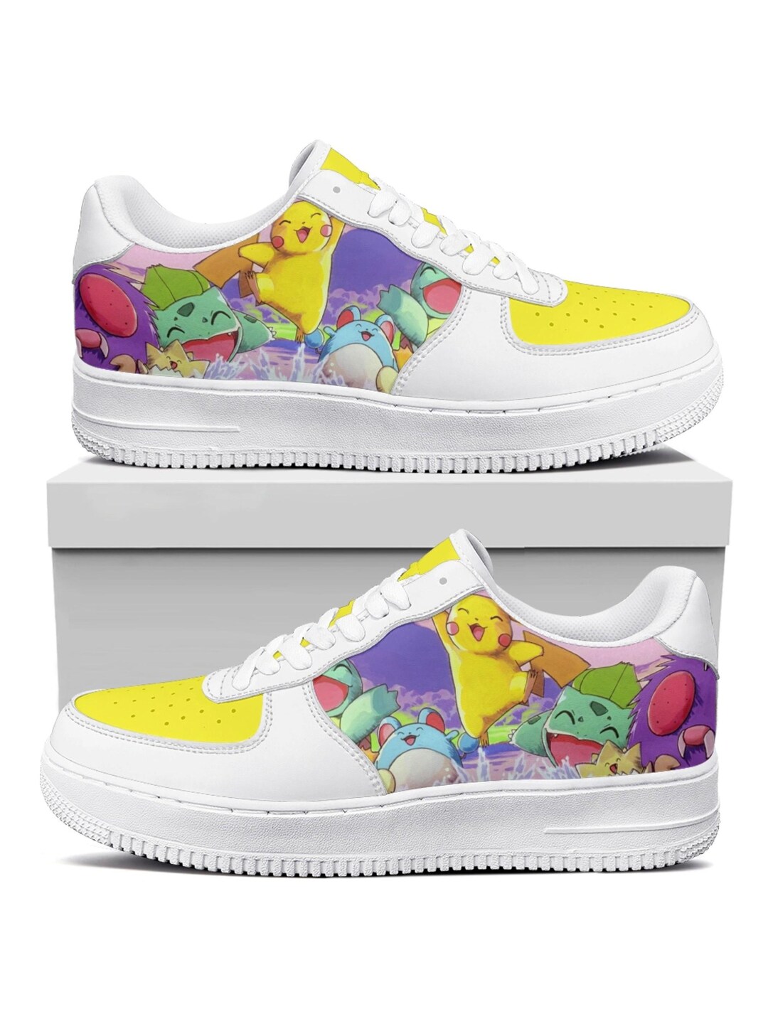 Pokemon: Bulbasaur, Pikachu Sneakers, Shoes for Kids, Men, Women - Etsy