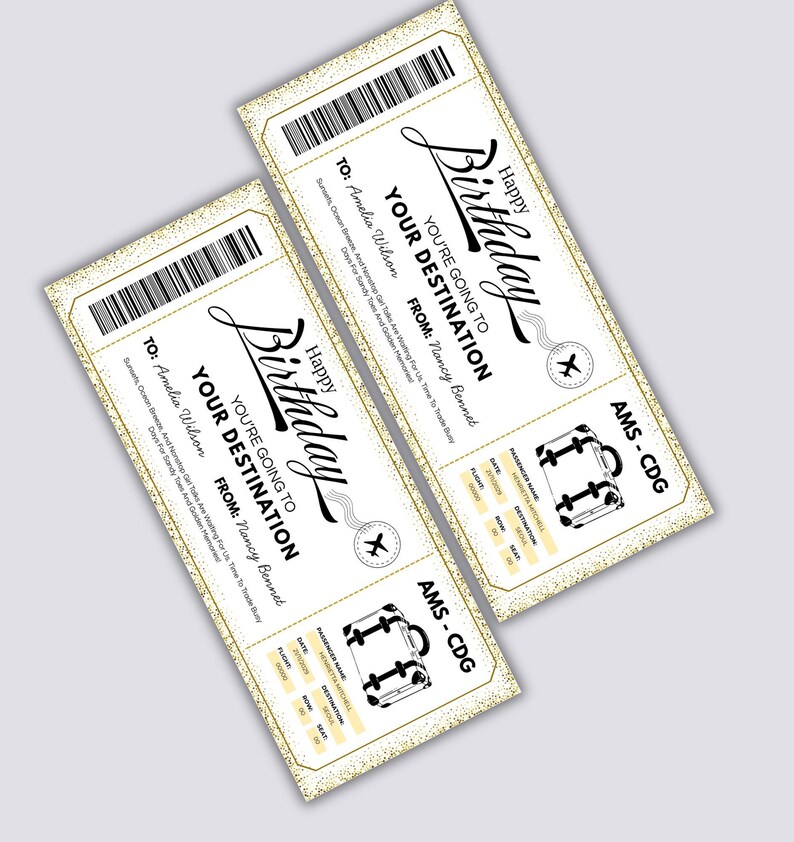 Surprise Birthday Trip Ticket Template | Printable Happy Birthday ...