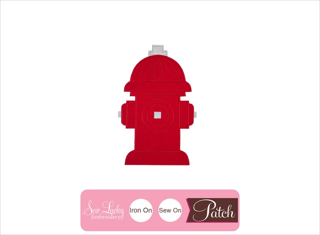Fire Hydrant Patch Fire Plug Patch Fireman's Patch Iron on Patch Sew on ...