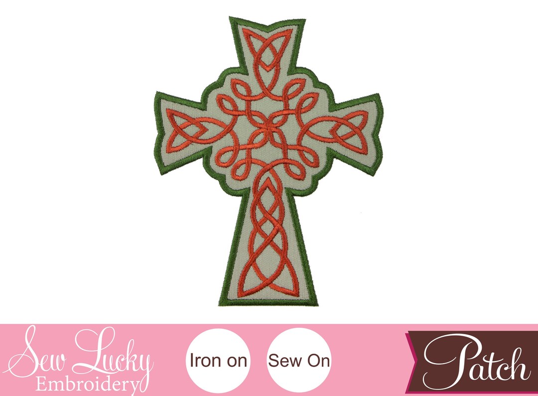 Celtic Knotwork Cross Patch Religious Patch Christian - Etsy