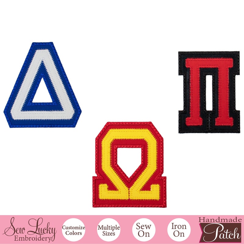 Sew on Greek Letters - Etsy