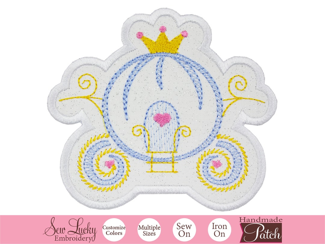 Princess Carriage Patch - Fairy Tale Patch - Iron on Patch - Sew on ...