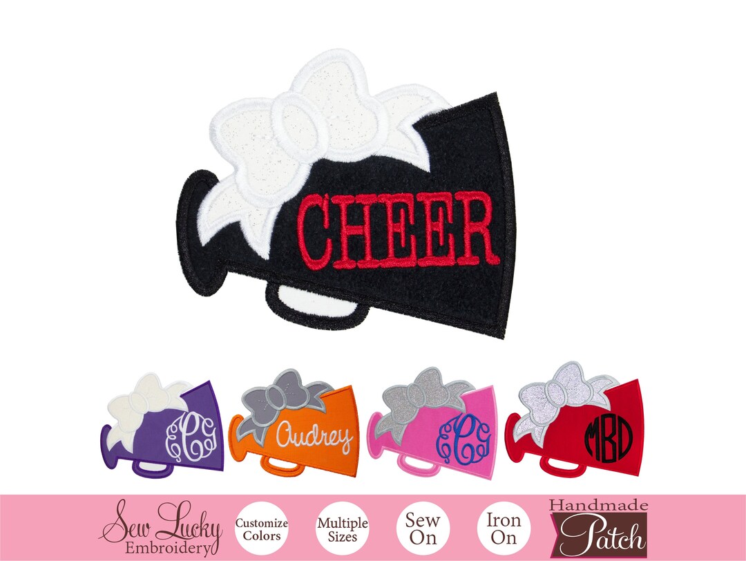 Megaphone Football Team Patch - Monogram Patch - Name Patch - Iron on ...