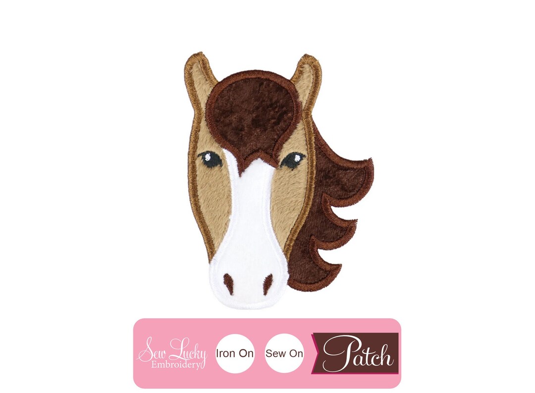 Boy Horse Head Patch Animal Patch Iron on Patch Sew on Patch Applique ...