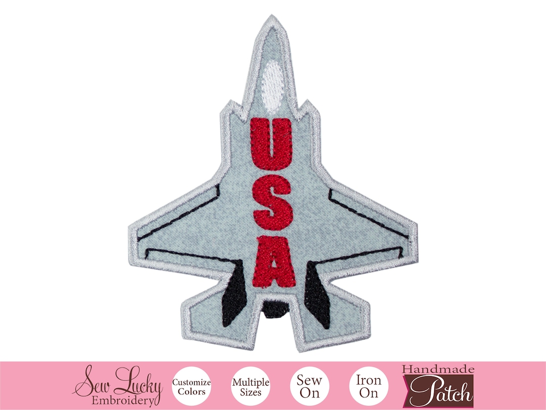 USA Fighter Jet Plane Patch - Pilot Patch - Aviation Patch - Iron on ...