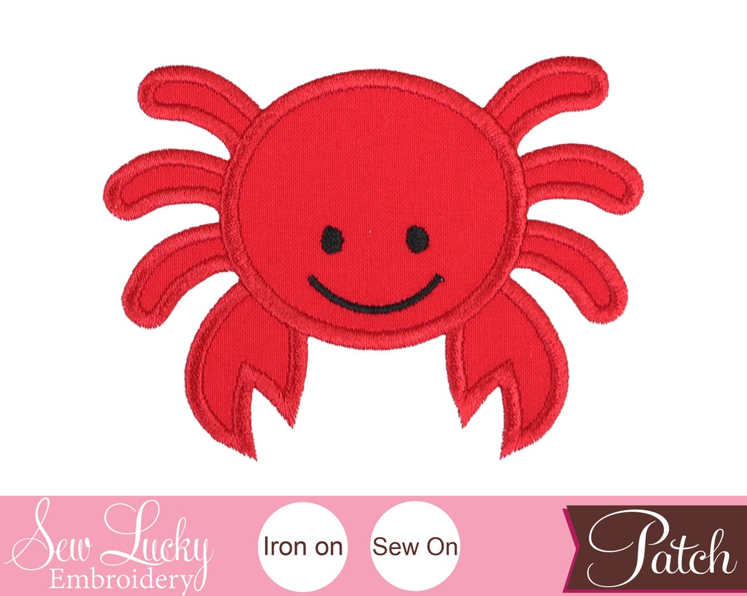 Boy Crab Patch Iron on Patch Sew on Patch Applique Patch - Etsy