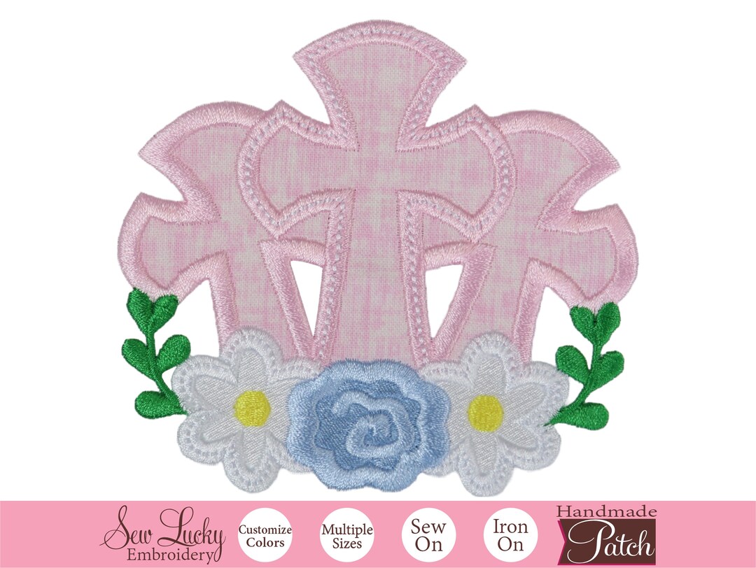 Three Crosses Patch - Religious Patch - Christian Patch - Iron on Patch ...