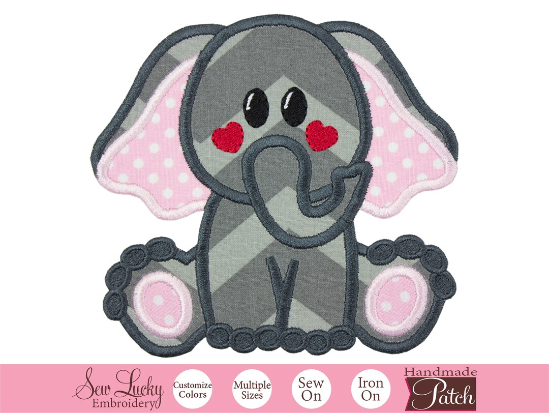 Elephant Patch - Animal Patch - Iron on Patch - Sew on Patch - Applique ...