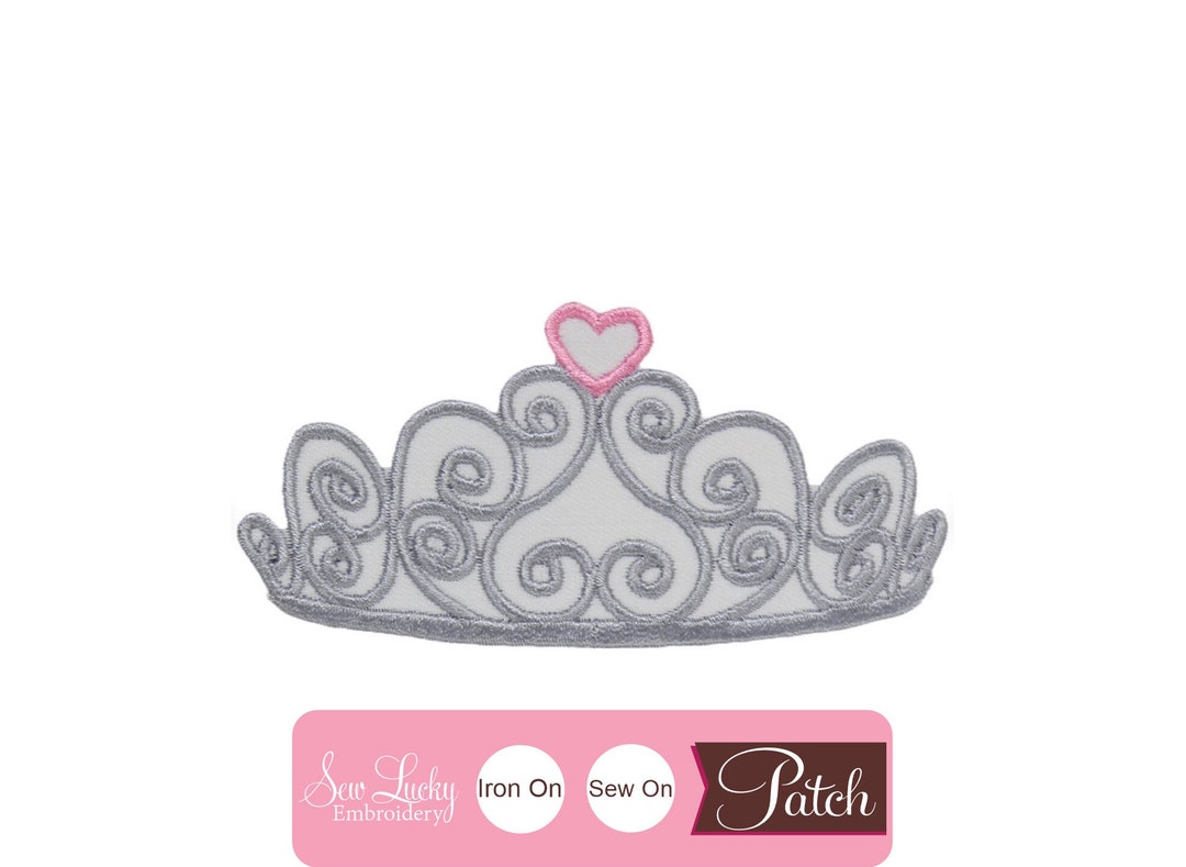 Tiara Princess Crown Patch Iron on Patch Sew on Patch Applique Patch - Etsy