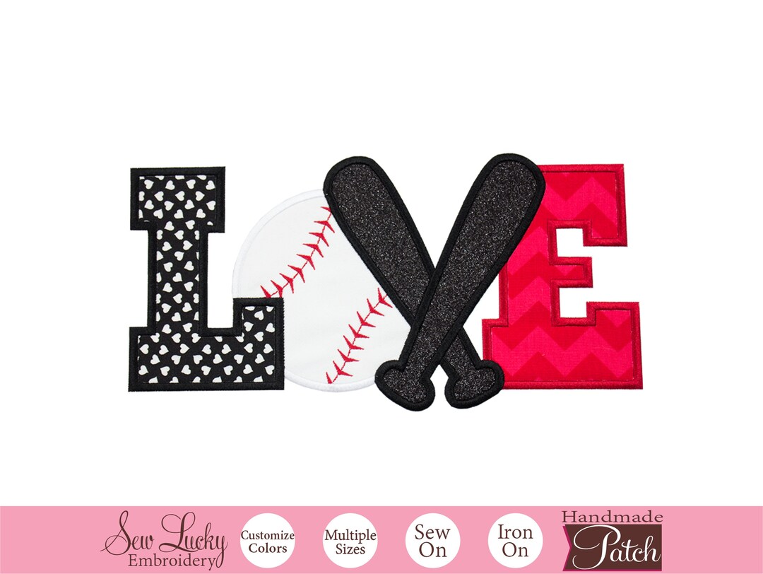 Baseball Love Patch - Sports Patch - Iron on Patch - Sew on Patch ...