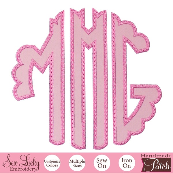 Monogram Applique - Etsy