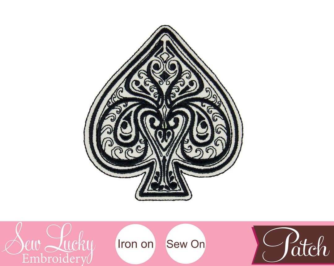 Ace of Spades Patch Steampunk Patch Urban Patch Iron on - Etsy