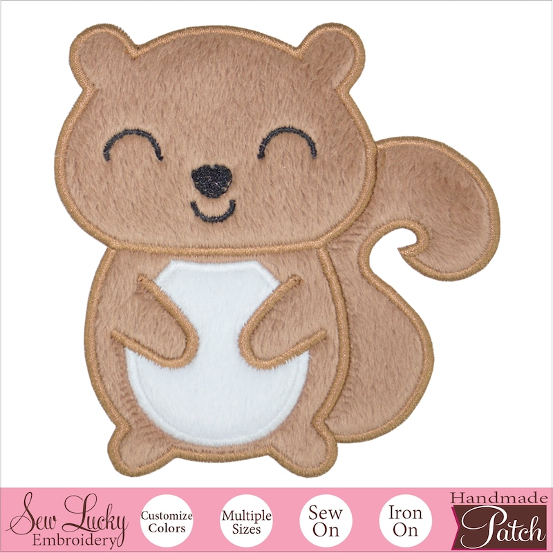 Squirrel Applique - Etsy