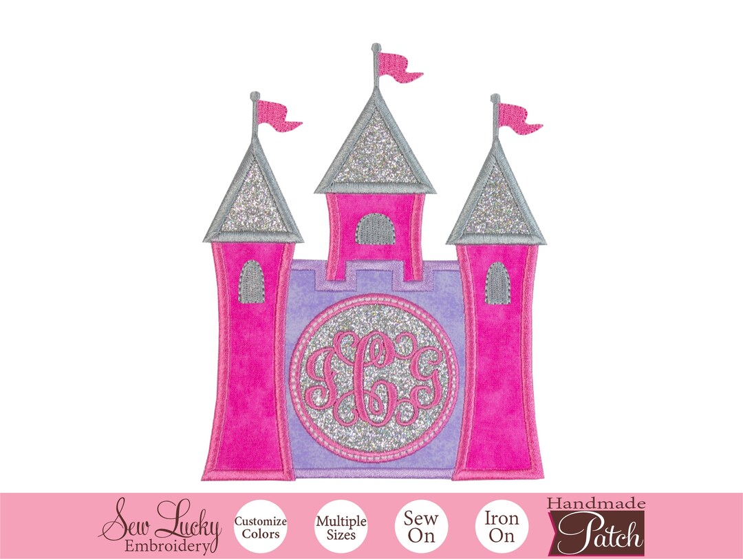 Princess Castle Patch - Monogram Patch - Personalized Patch - Iron on ...