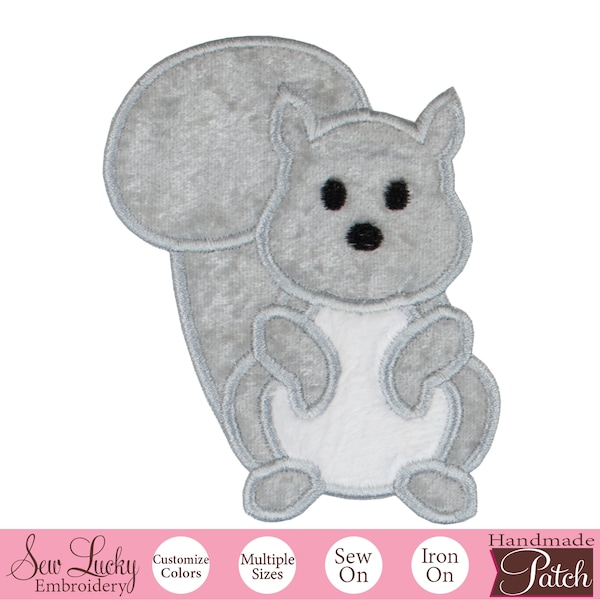 Squirrel Applique - Etsy